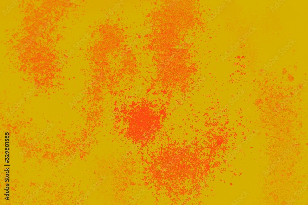 Abstract yellow mustard background with orange powder spots Stock Photo ...