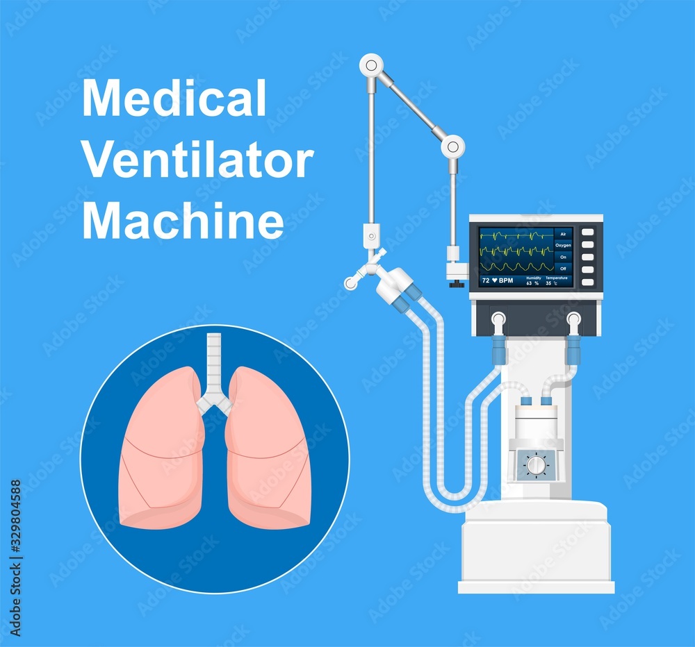 Ventilator Medical Machine Equipment for Tracheostomy Patient Breathing ...