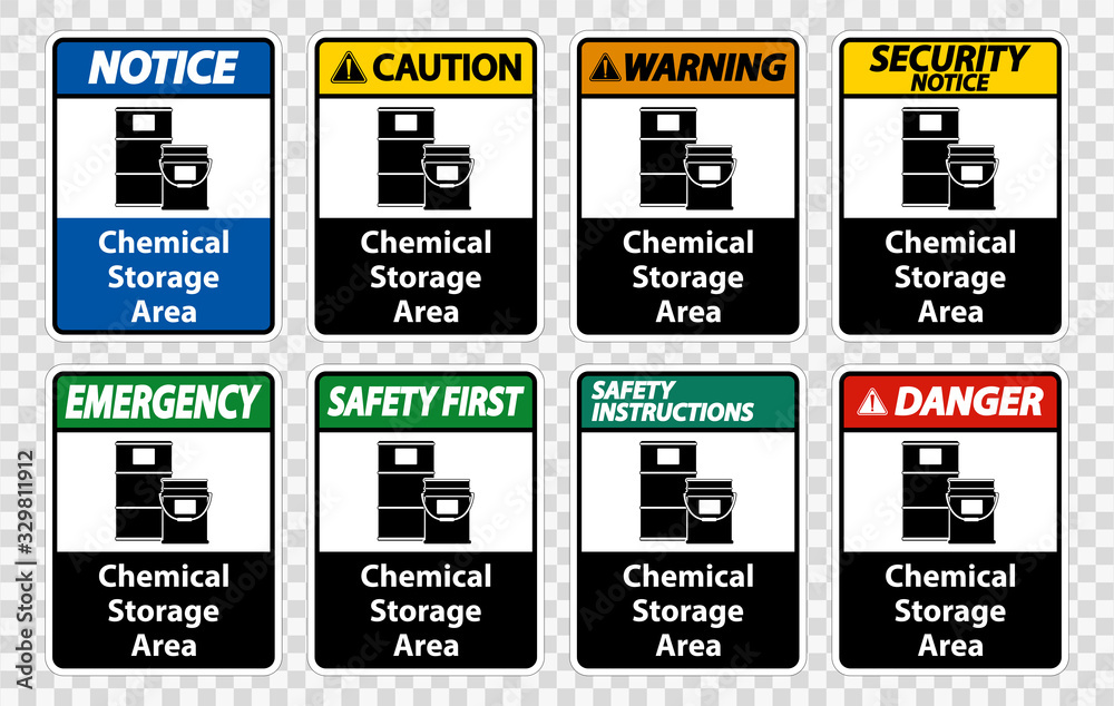 Chemical Storage Symbol Sign Isolate on transparent Background,Vector ...
