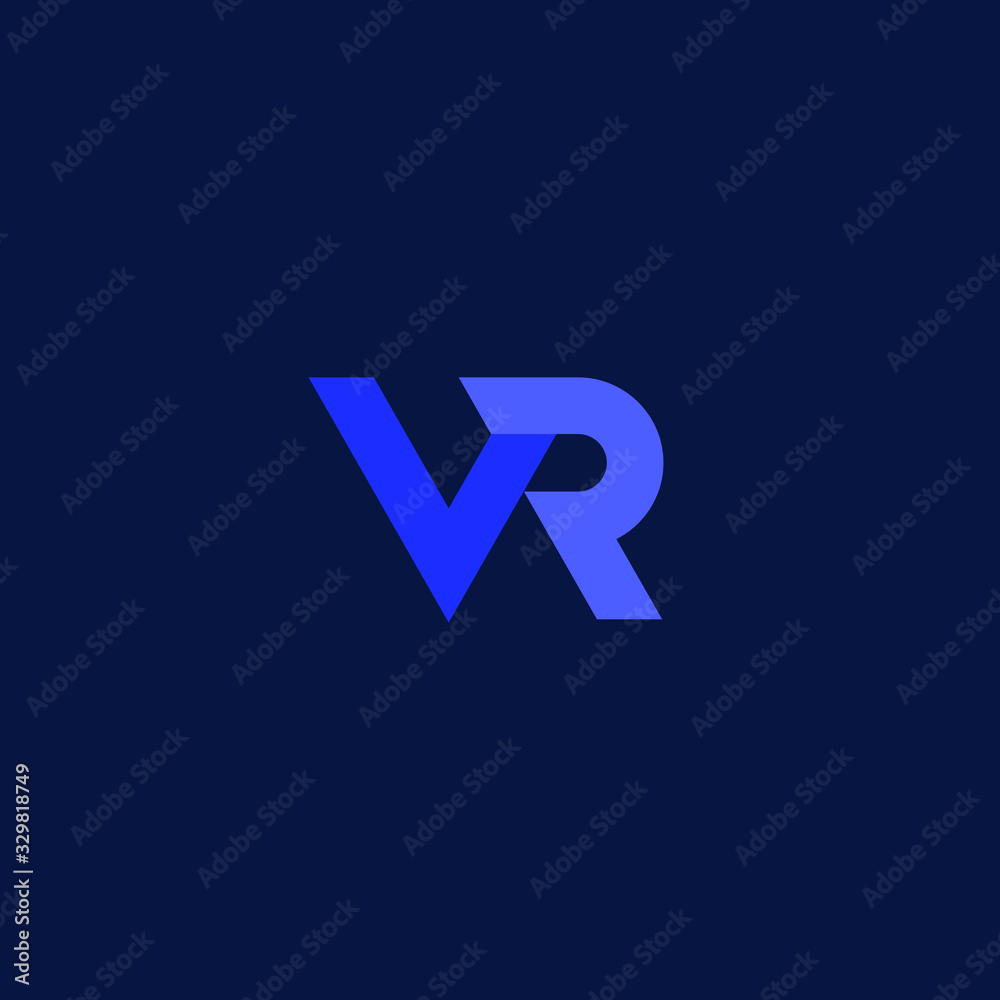 VR letter logo design. Simple, minimal and elegant VR logo design ...