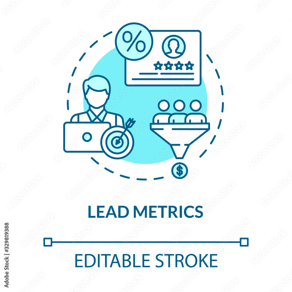 Lead metrics concept icon. Customer rewards and loyalty programs ...