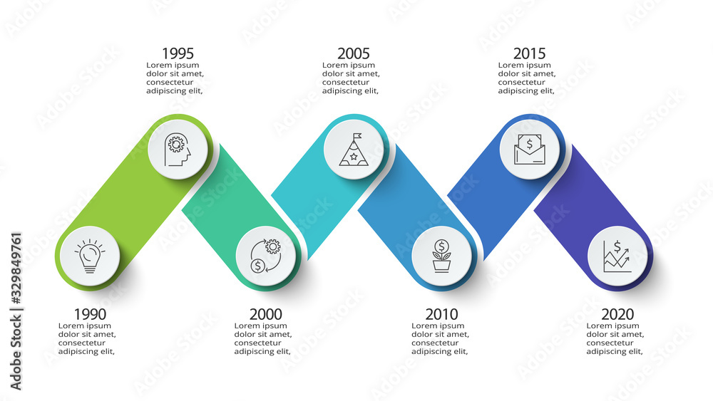 Business data visualization. Process chart. Elements of graph, diagram ...