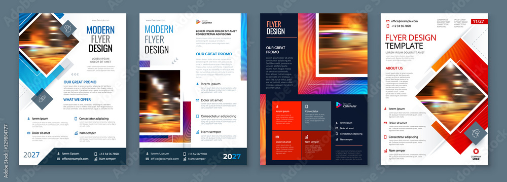 Flyer Template Layout Design. Corporate Business Flyer, Brochure ...