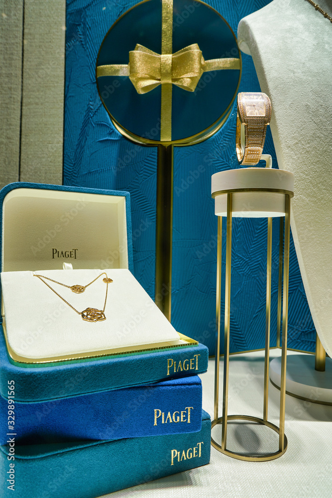 HONG KONG, CHINA - CIRCA JANUARY, 2019: goods on display at Piaget ...