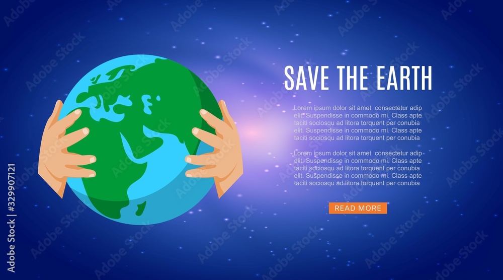 Save the earth with human hands holding Earth globe, save the planet ...