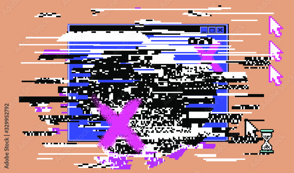Computer screen with Command-line interface or console terminal ...