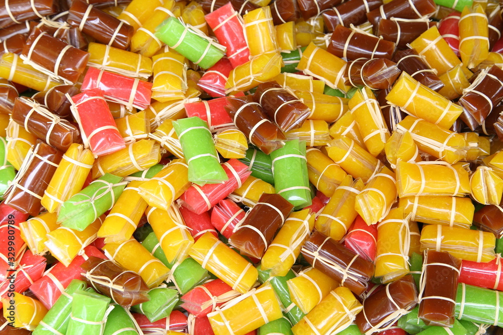 Thailand dessert called "Kalamae" Stock Photo | Adobe Stock