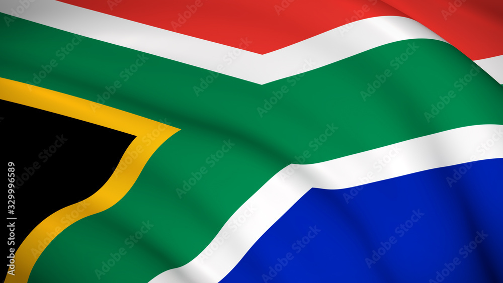 The national flag of South Africa (South African flag) - Highly ...