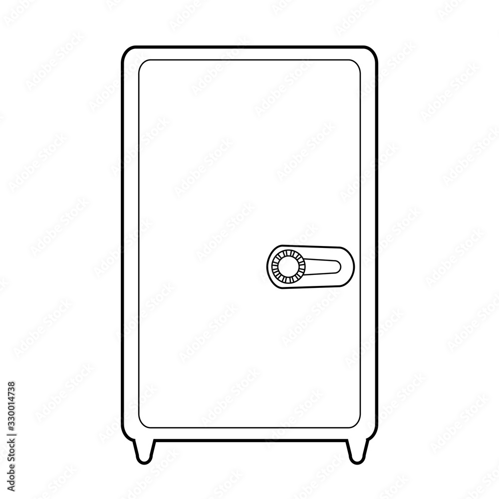 Vertical contour safe with lock. Recessed and portable safes. Security ...