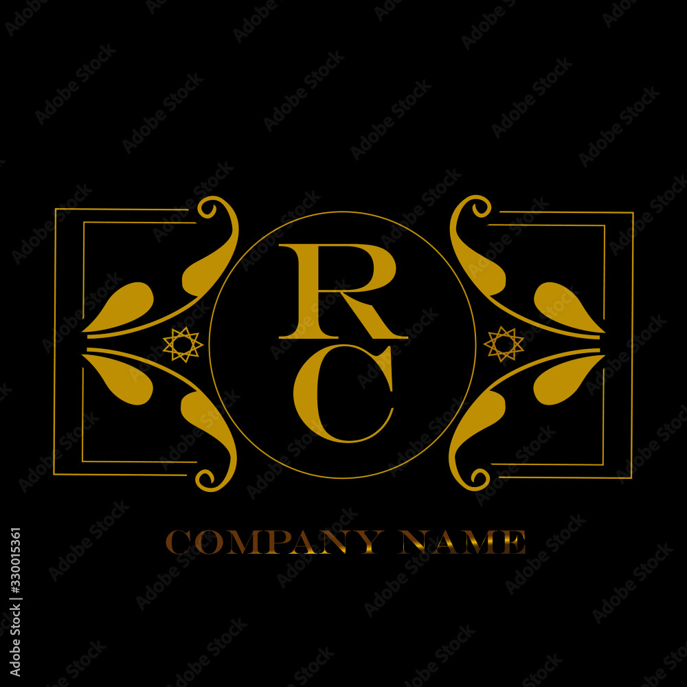 Initial RC logo monogram template background Stock Vector | Adobe Stock