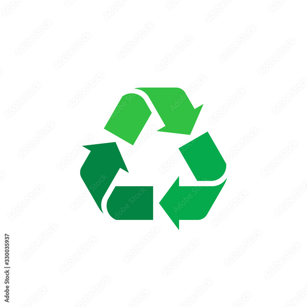 Vector garbage recycling logo. Reuse reduce recycle. Stock Vector ...