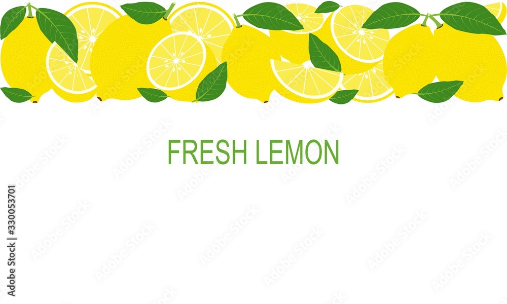 Vector fresh lemons template suitable for banners, magazines, websites ...