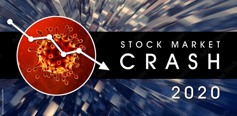 Stock Market Crash 2020. Coronavirus Crisis. 3D rendering Stock ...