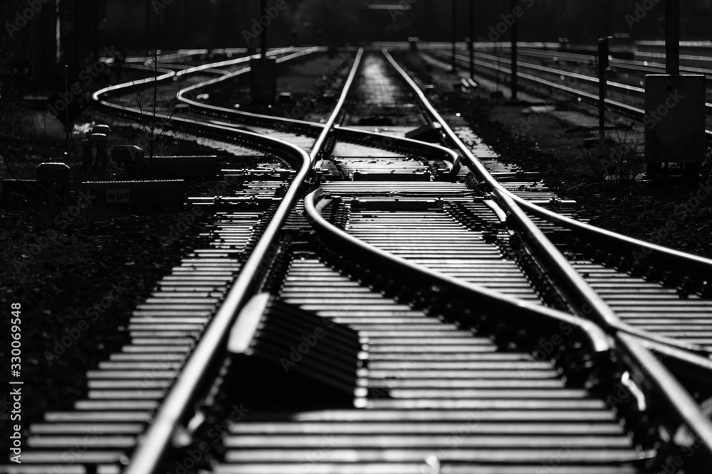 Weiche Weichen Schienen Gleise Eisenbahn Bahnhof Technik Richtung ...