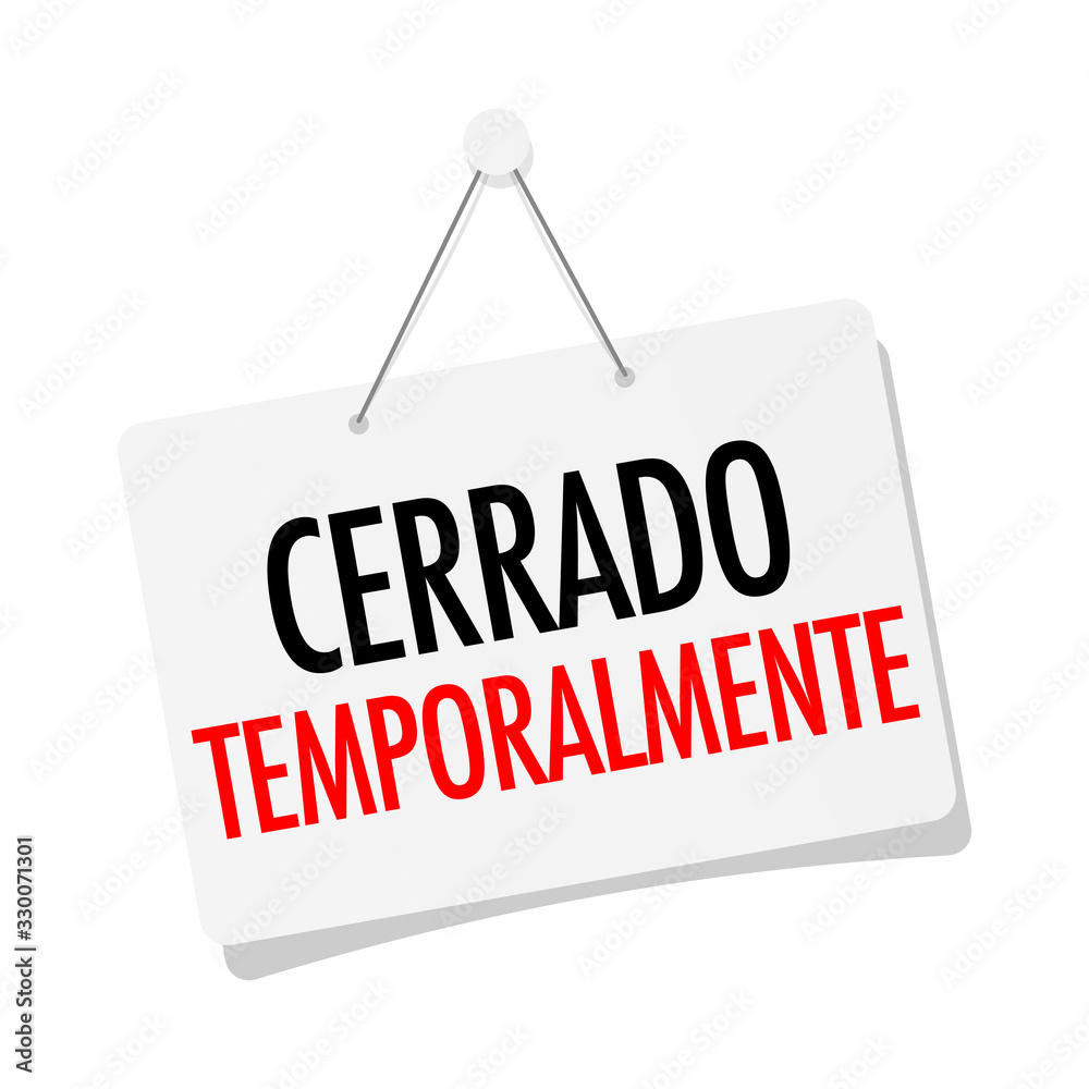 Cerrado temporalmente Stock Vector | Adobe Stock