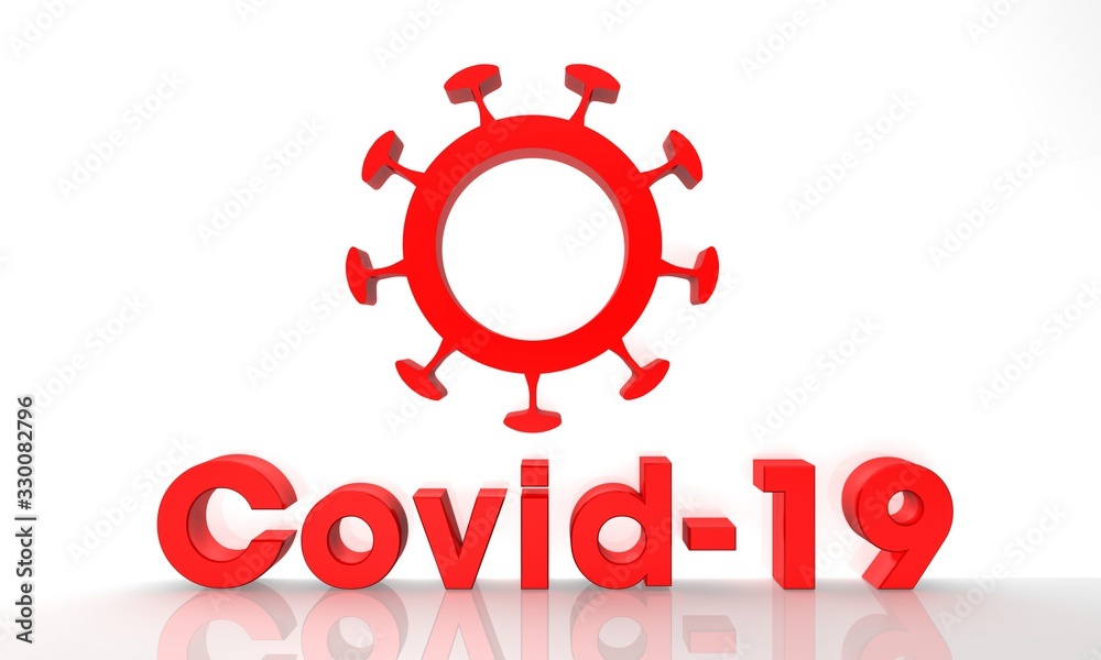 Covid-19 Coronavirus red pandemic disease warning sign symbol graphic ...