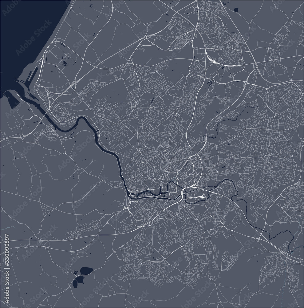 map map of the city of Bristol, South West England, England, UK Stock ...