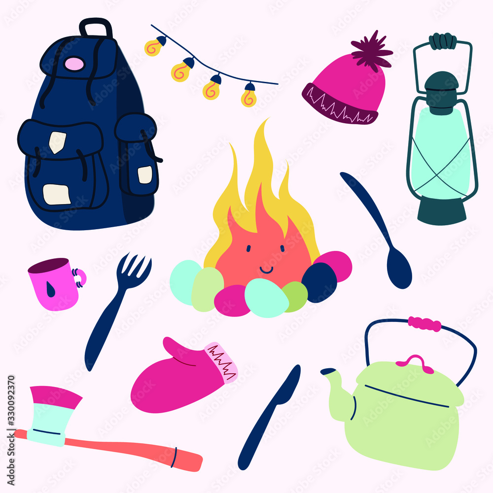 Camping Gear Clipart Adobe