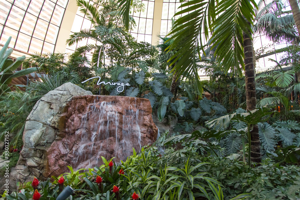 Las Vegas, Nevada, USA - February 20, 2020: Interior of the famous ...