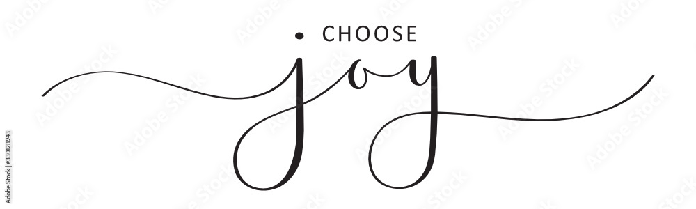 CHOOSE JOY vector black brush calligraphy banner with swashes Stock ...