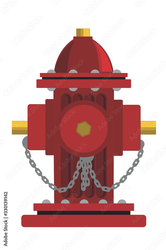 Hydrant.Vector cartoon illustration isolated on white background. Stock ...
