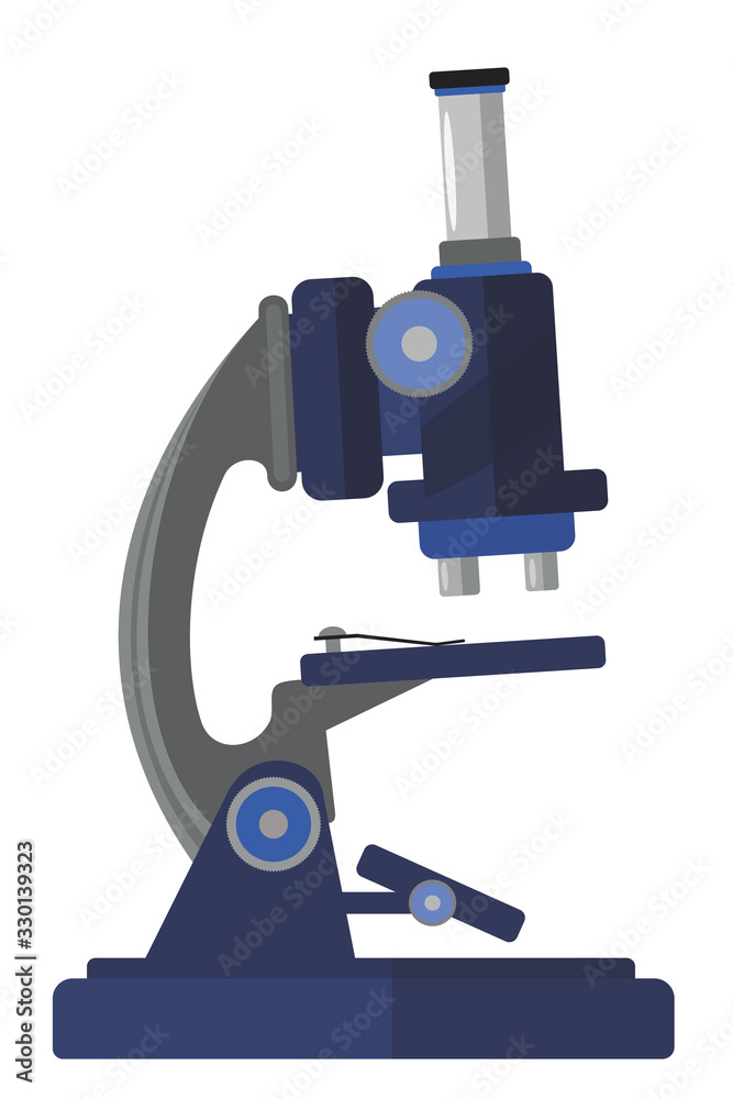 Microscope.Vector cartoon illustration isolated on white background ...