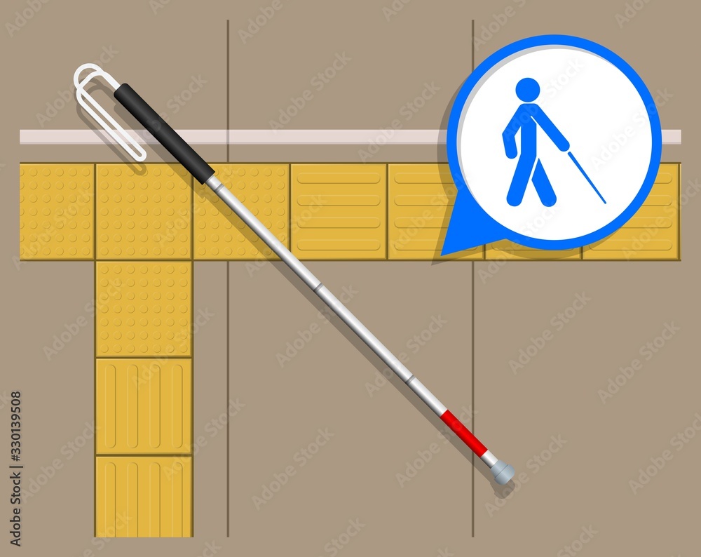 Tactile Paving Assist Blind People visually Impaired Indicator Guide ...
