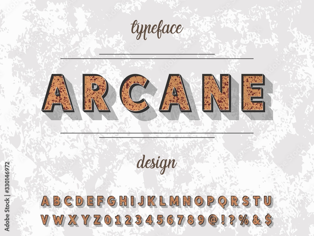 Font. alphabet Script .Typeface handcrafted handwritten vector label ...