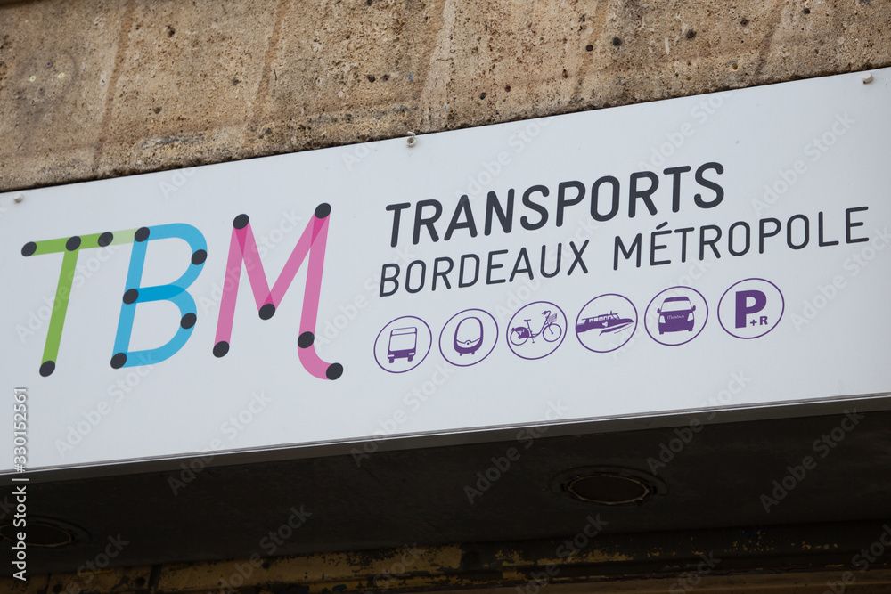 Foto de tbm sign logo store public transport system for the 28 communes ...