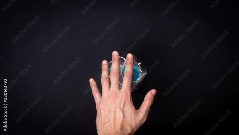 Stop motion animation. Concept of stop plastic pollution, global ...