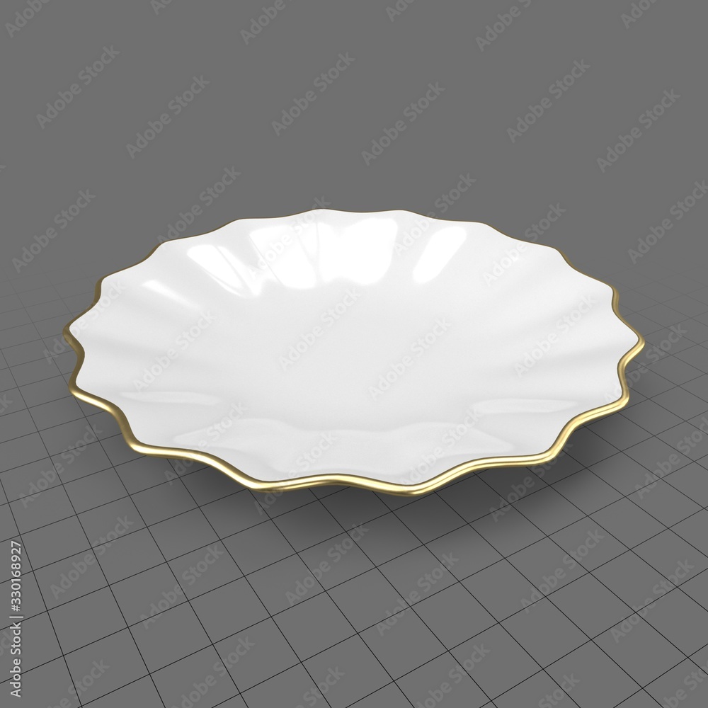 Fichier 3D Stock Ceramic plate | Adobe Stock