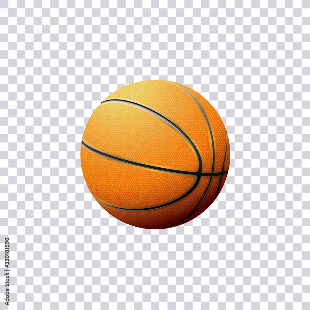 Realistic Basketball vector illustration isolated on transparent ...