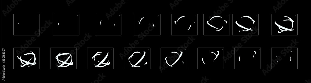 Shine animation effect. shiny effect sprite sheet. frame by frame ...