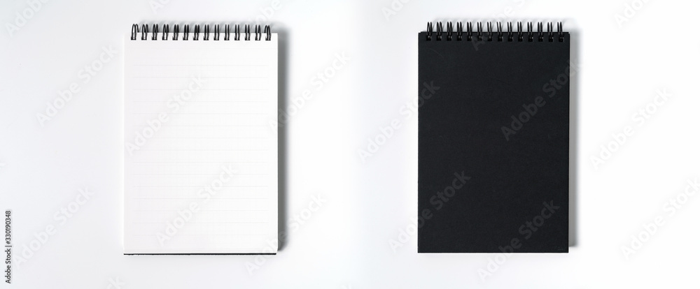 Notebook mock up with clean black blank for design and advertising ...