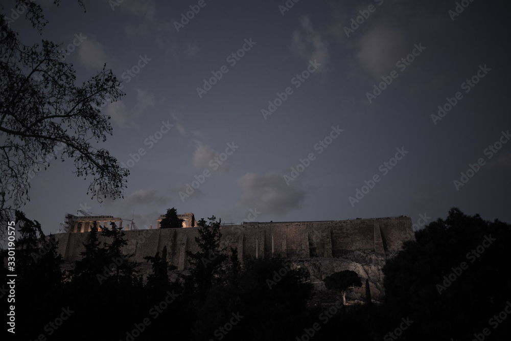 Acropolis by Night Stock Photo | Adobe Stock