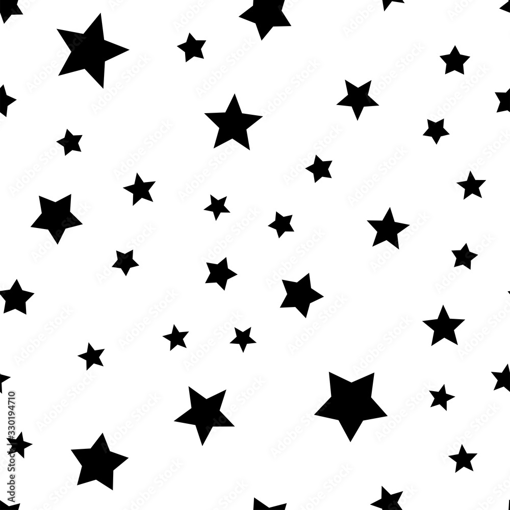 Stars seamless pattern. Star texture background. Stock Vector | Adobe Stock