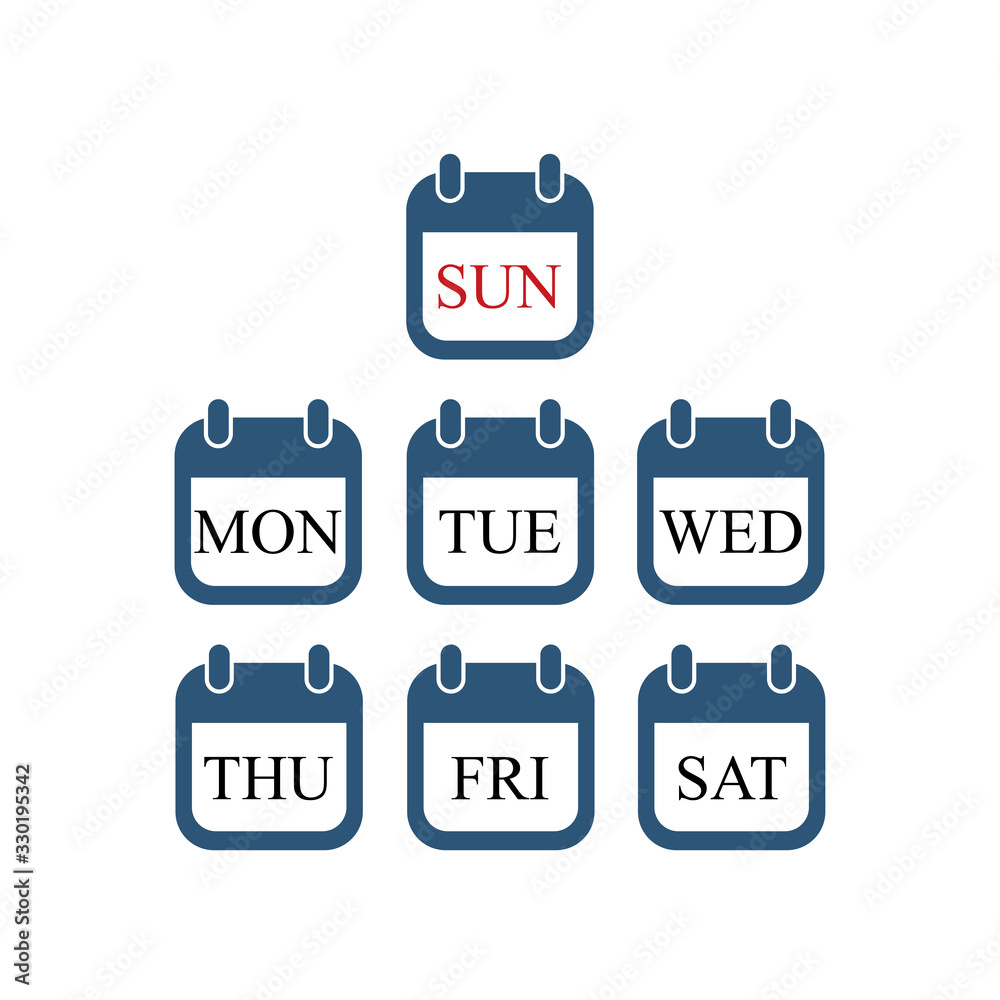 Vector calendar icon in trendy modern style. Illustration collection of ...