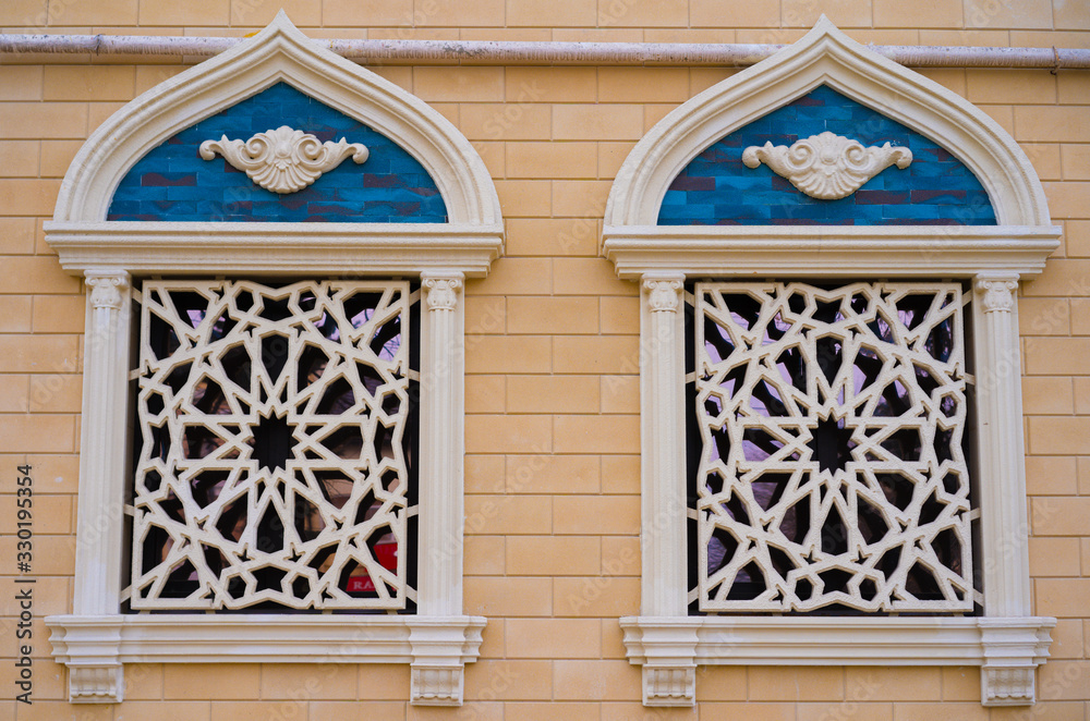 Windows of the house in arabic style Stock Photo | Adobe Stock