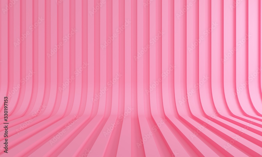 Abstract background with volumetric pink line. Backdrop design for ...