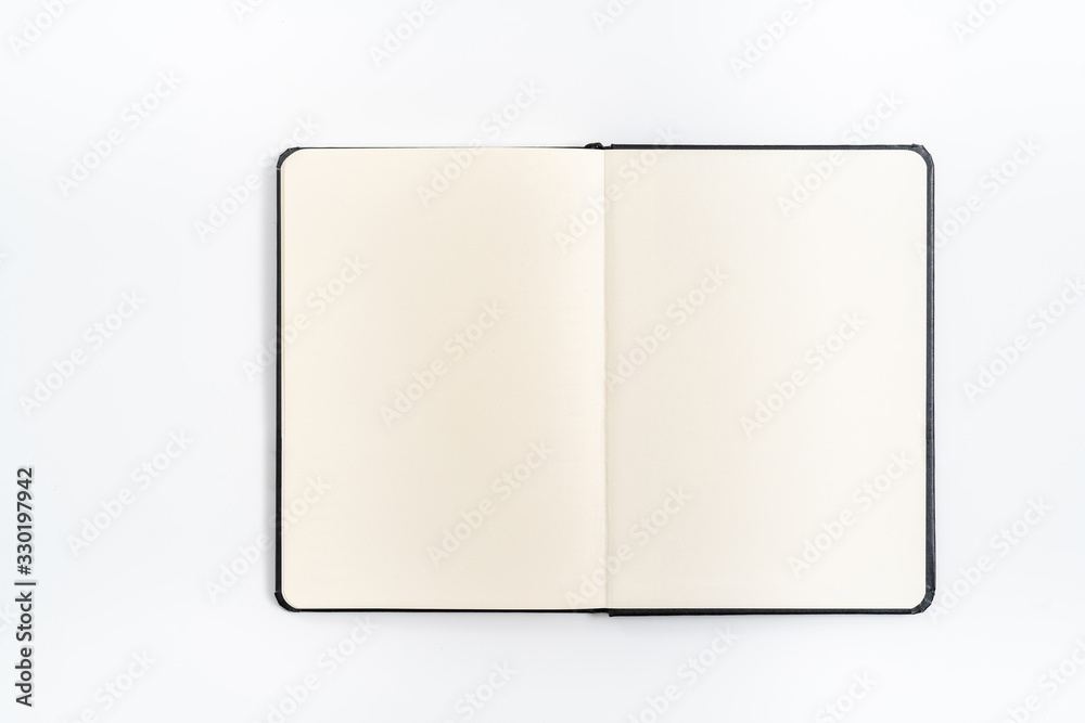 black notebook on white background with clipping path Stock Photo ...