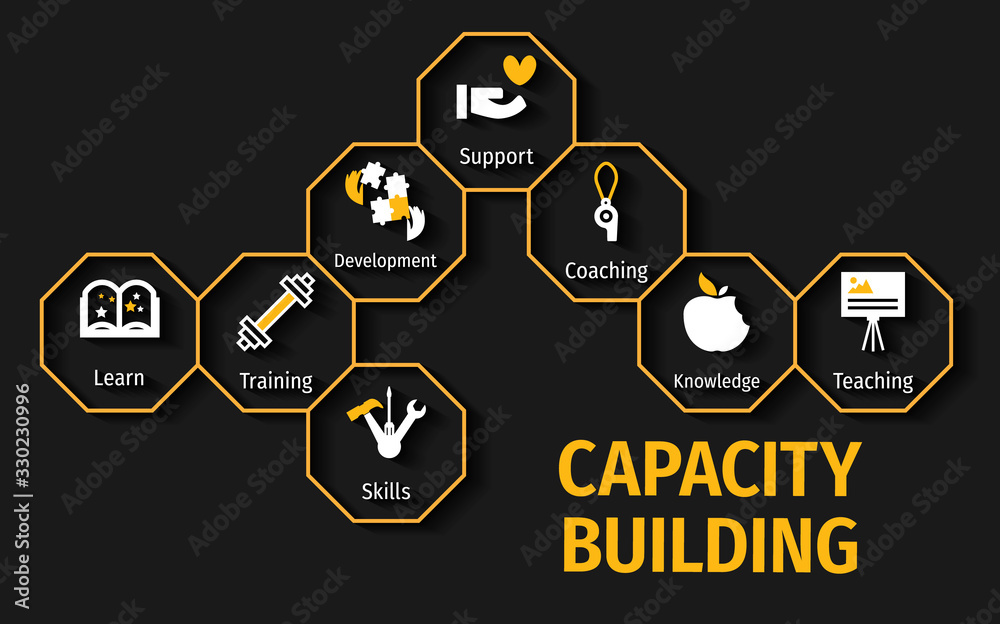 Capacity Building Flat Vector Icons. Capacity Building Vector ...