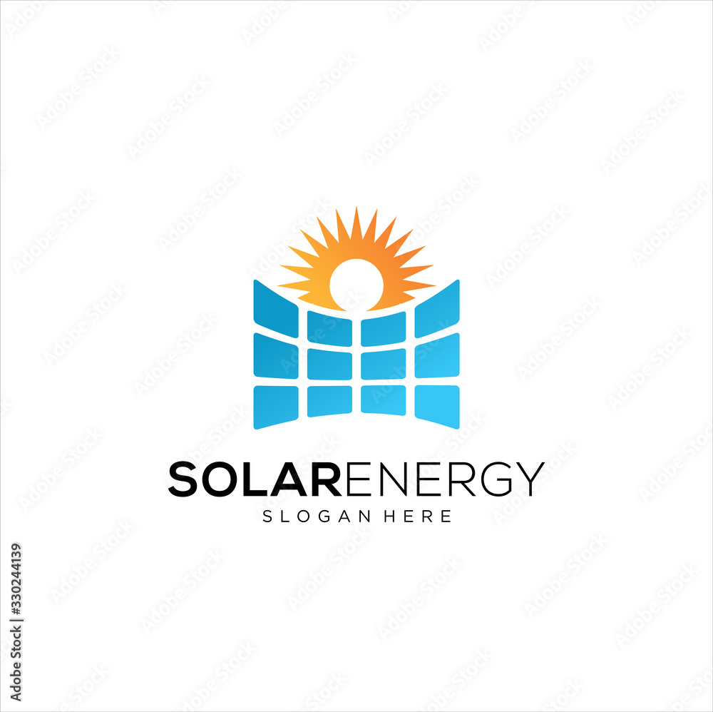 Sun solar energy logo design template. solar tech logo designs, Idea ...