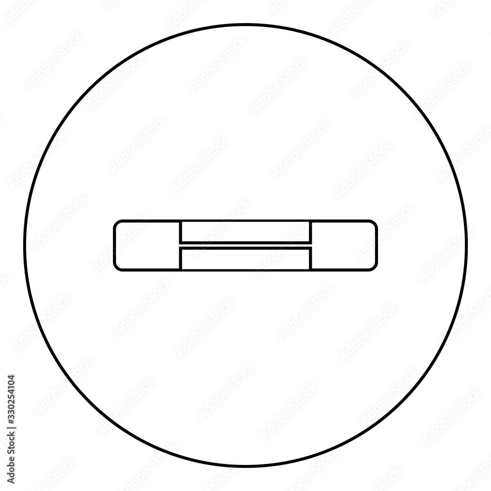 Electric fuse circuit symbols Overload protection Fusible element icon ...