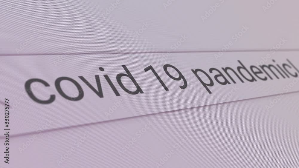 Video Stock Covid 19 Pandemic Search Bar Close Up Single Line Typing ...