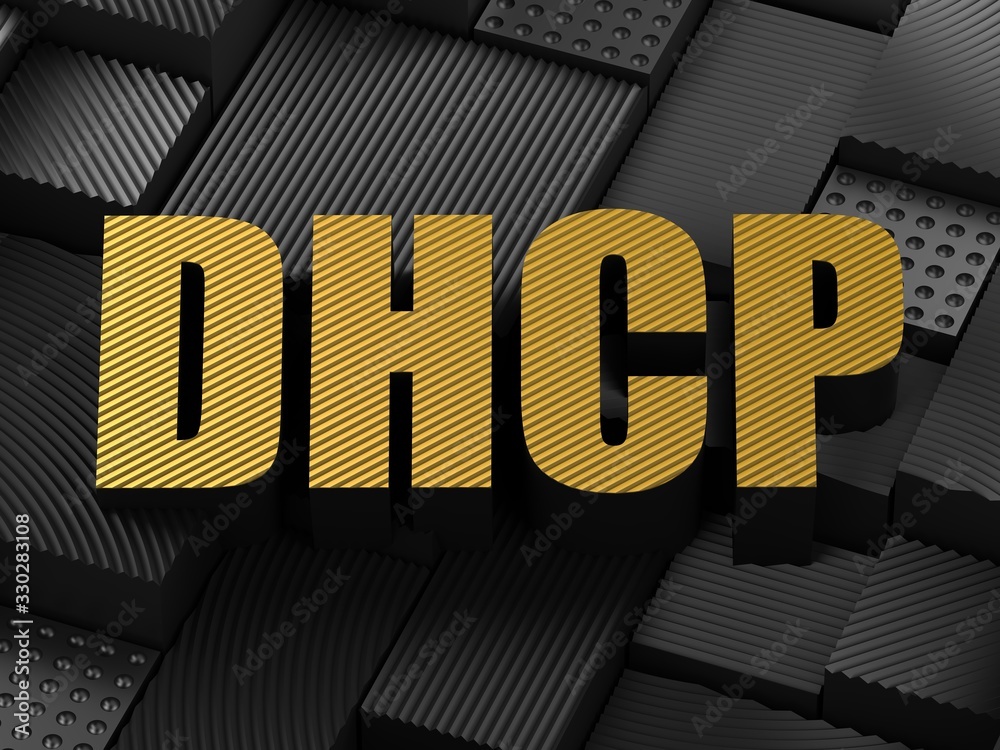 DHCP acronym (Dynamic Host Configuration Protocol) Stock Illustration ...