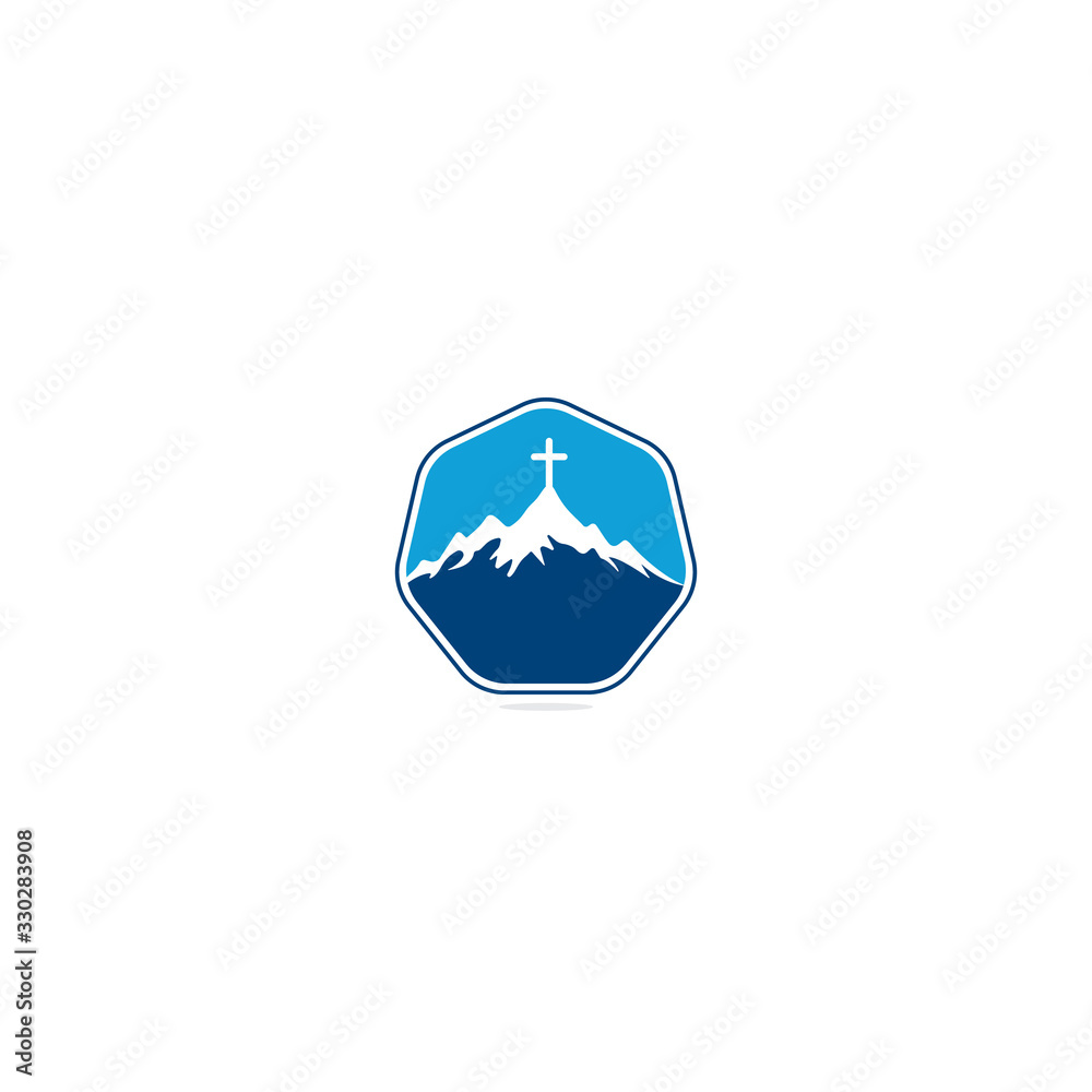 church logo designs with mountain, minimalist logo. People church ...