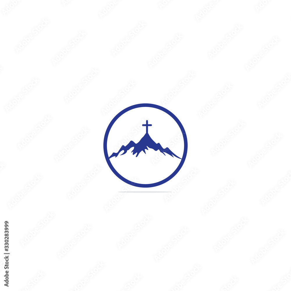 church logo designs with mountain, minimalist logo. People church ...