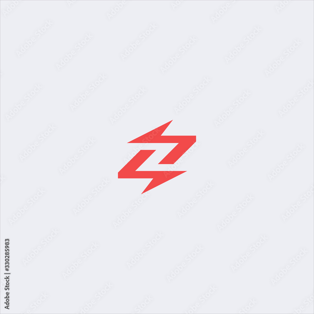 vector letter z bolt shape logo design template Stock Vector | Adobe Stock