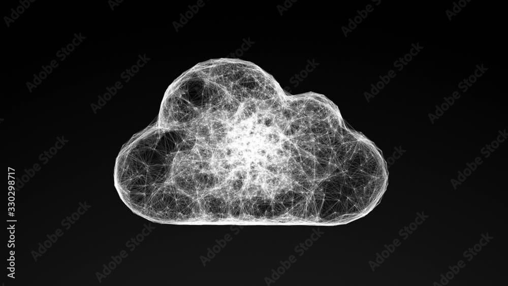model of cloud computing abstract geometric composition from chaotic ...
