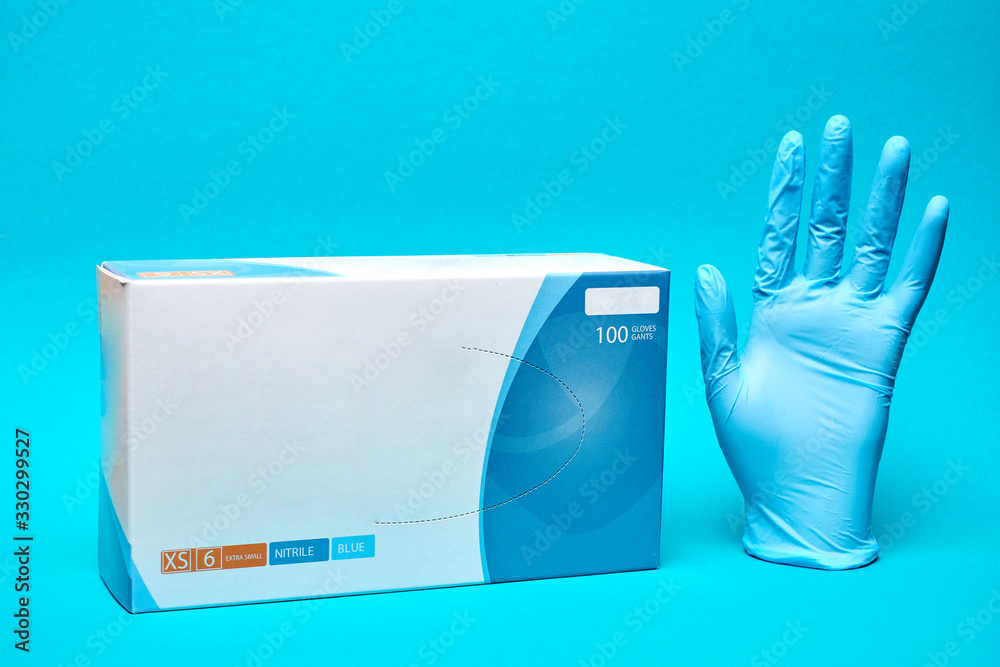 Nitrile or latex gloves. Medical gloves Stock Photo | Adobe Stock